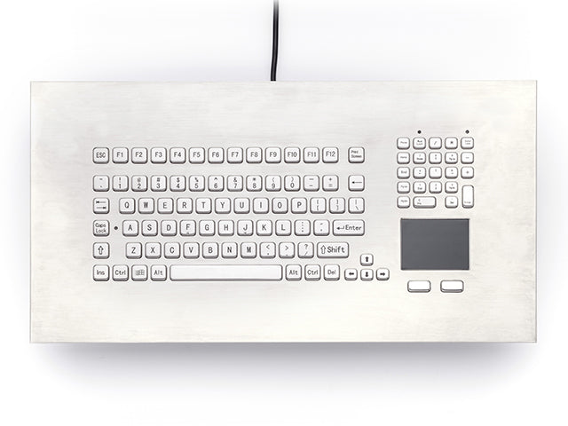 Panel Mount Stainless Steel Keyboard with Touchpad - PM-102-SS – ikey
