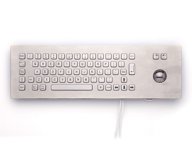Panel Mount Stainless Steel Keyboard with Trackball - PM-65-TB-SS – ikey