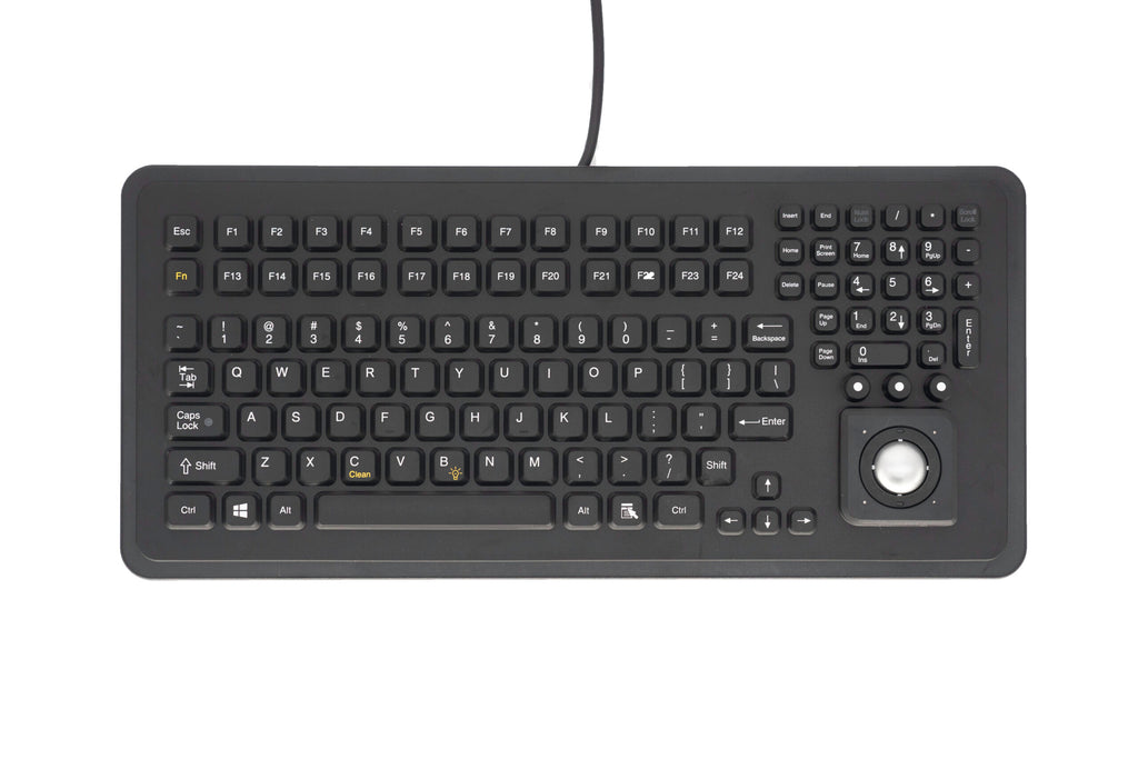 Panel Mount Keyboard with Trackball – ikey
