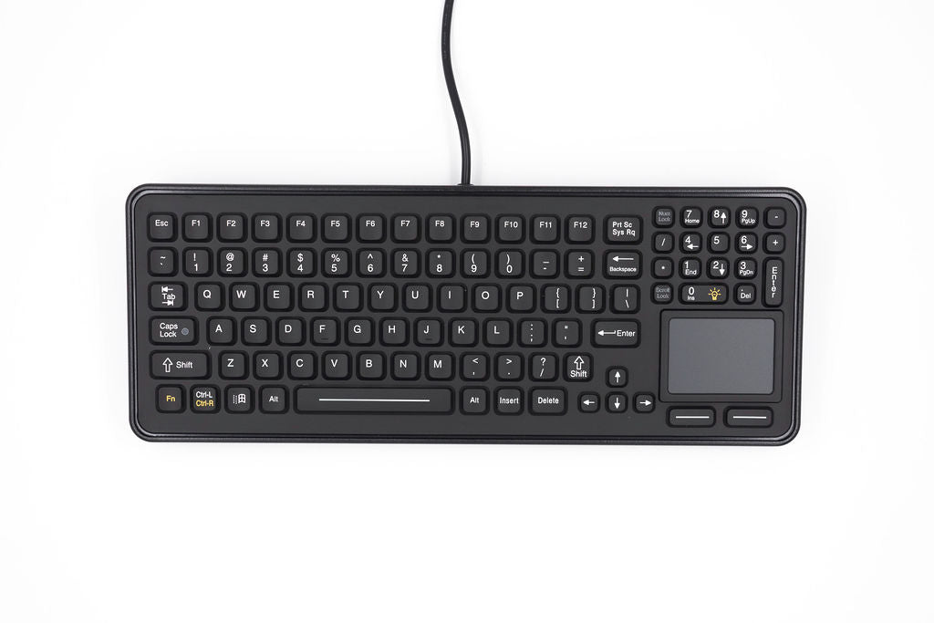 Sealed Keyboard with Integrated Touchpad & Backlighting - Black - SLK ...