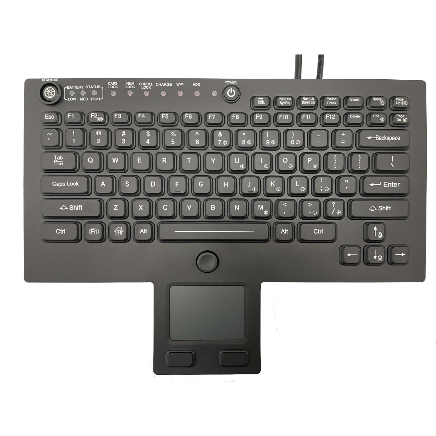 OEM Thin Military Keyboard with Touchpad - TMLT-890-TP-OEM – ikey
